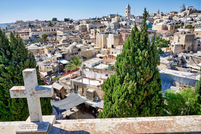 Jerusalem Israel. View of the Old City Stock Photo - Image of design ...