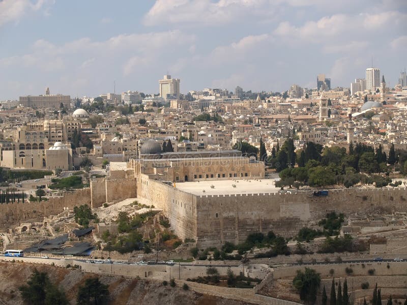 JERUSALEM, ISRAEL. View of the Temple Mountain Stock Image - Image of ...