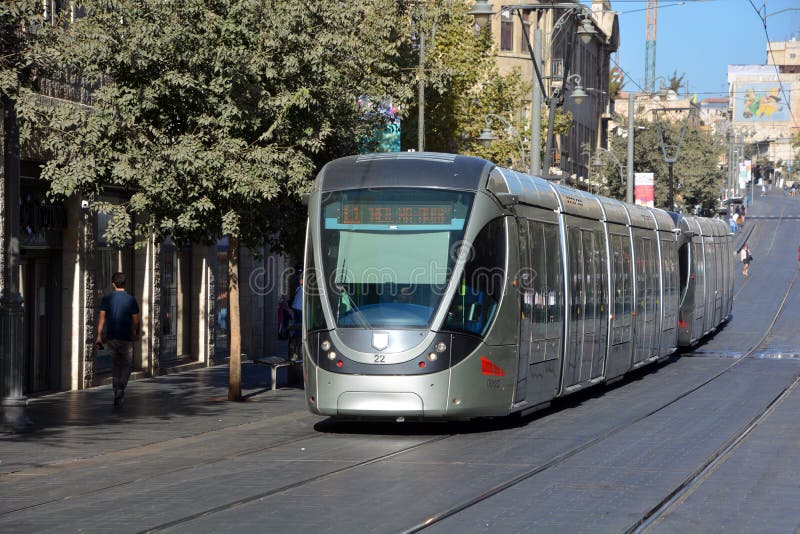 The Jerusalem Light Rail is a Light Rail System in Jerusalem. Editorial ...