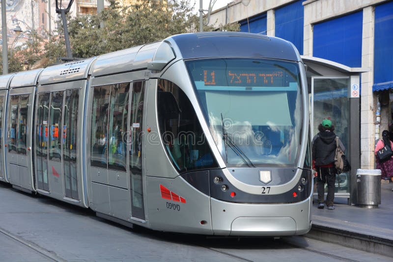 The Jerusalem Light Rail is a Light Rail System in Jerusalem. Editorial ...