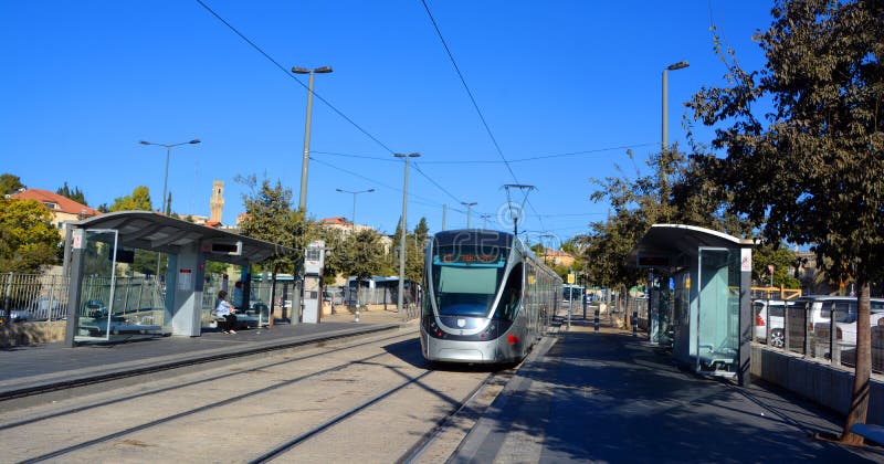 The Jerusalem Light Rail is a Light Rail System in Jerusalem Editorial ...