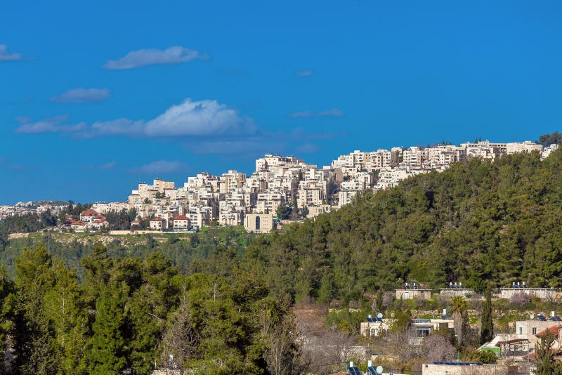 Jerusalem Modern Apartment Houses Stock Image - Image of jewish ...