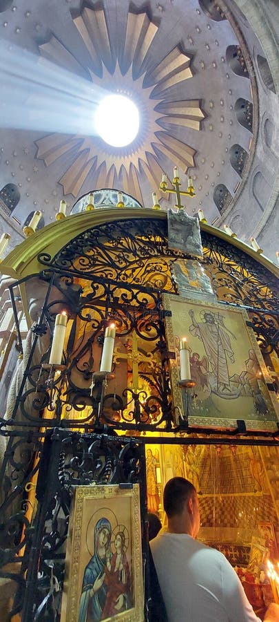 Jerusalem, Moment of the Arrival of the Holy Light. Editorial Image ...