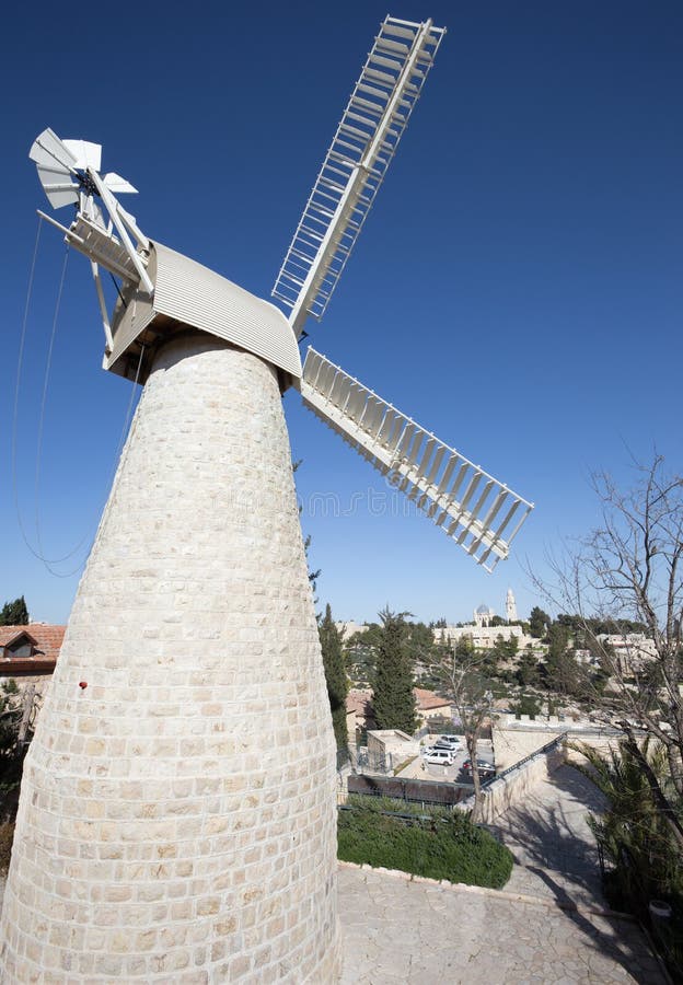 Jerusalem - the Montefiore Windmill Build in Year 1857 and Dormition ...
