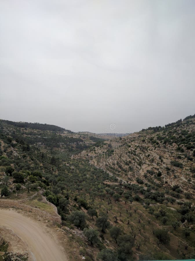 Jerusalem Mountains at the Sunset Blue Hour Stock Image - Image of ...