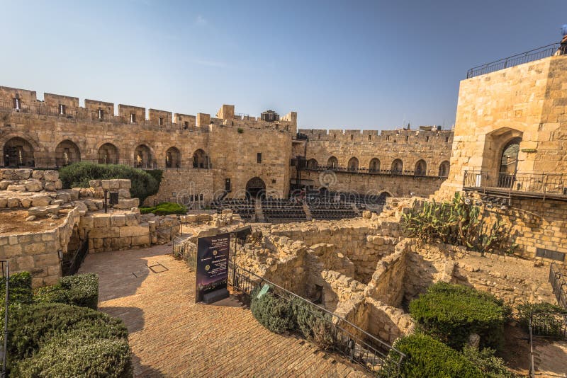 Jerusalem - October 03, 2018: Panoramic View of the Tower of David ...