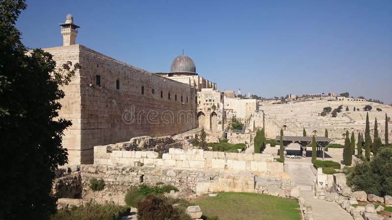 Jerusalem Old City Fortress Wall in Israel Stock Photo - Image of ...