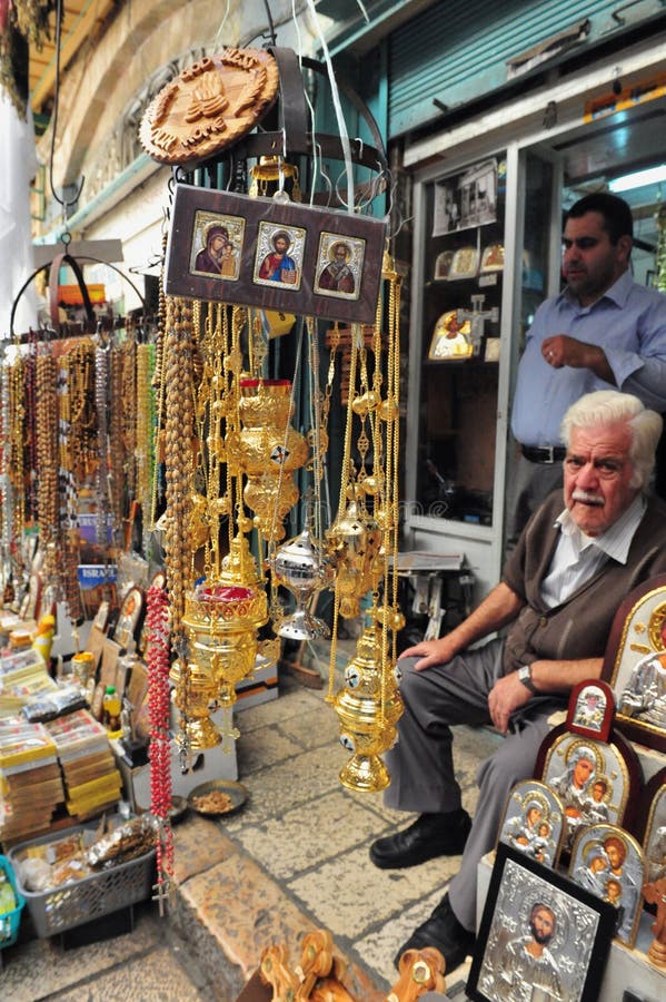 Jerusalem Old City Market editorial photography. Image of arab - 29216977