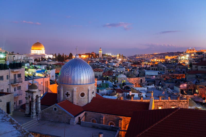 Jerusalem Skyline At Night