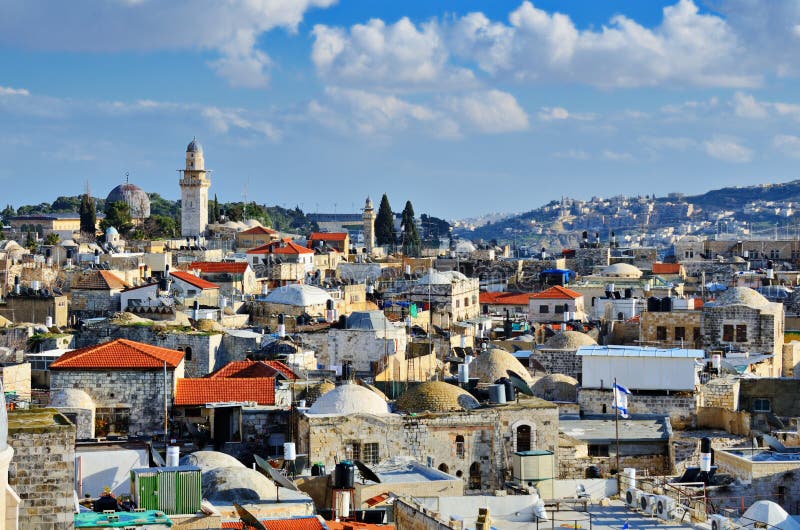 Jerusalem Old City stock photo. Image of aqsa, dome, minaret - 32933912