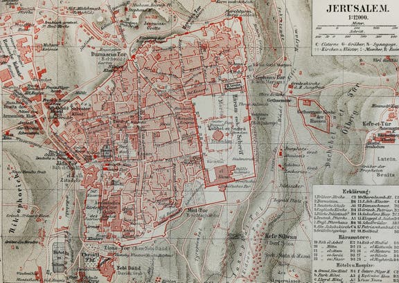 Jerusalem old map stock image. Image of jerusalem, holy - 20442489