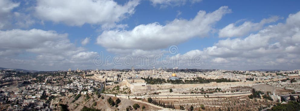 Jerusalem panorama stock image. Image of holy, arcades - 10846731