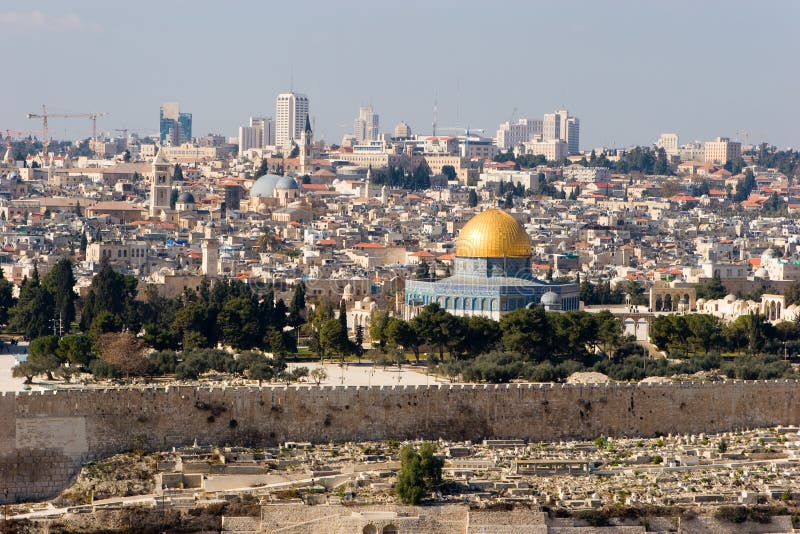 Jerusalem panorama stock image. Image of wall, jewish - 4149233