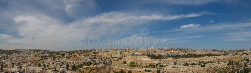 Jerusalem Panorama stock photo. Image of minaret, skyline - 40756688