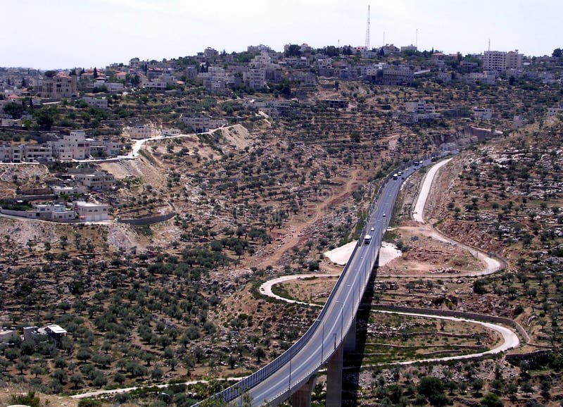 Jerusalem Road Beit Jala 2005 Stock Photo - Image of cityscape, ancient ...