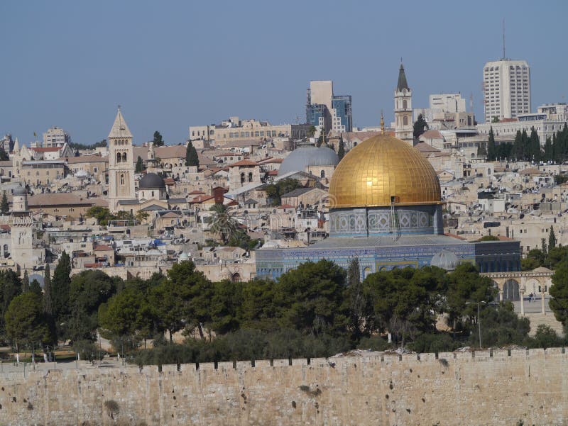 Jerusalem skyline stock photo. Image of panoramic, city - 21538276