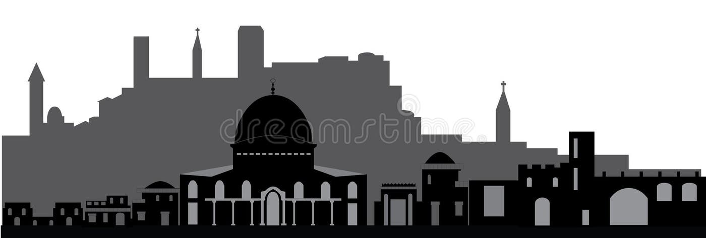 Israel Jerusalem Skyline Temple Stock Illustrations – 74 Israel ...