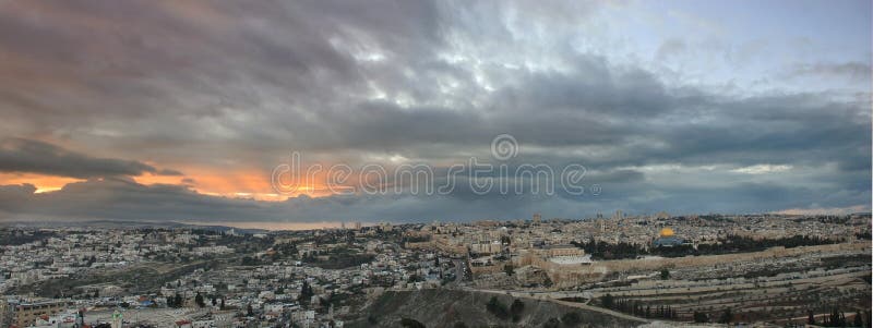 Jerusalem sunset stock image. Image of city, stone, street - 12344681