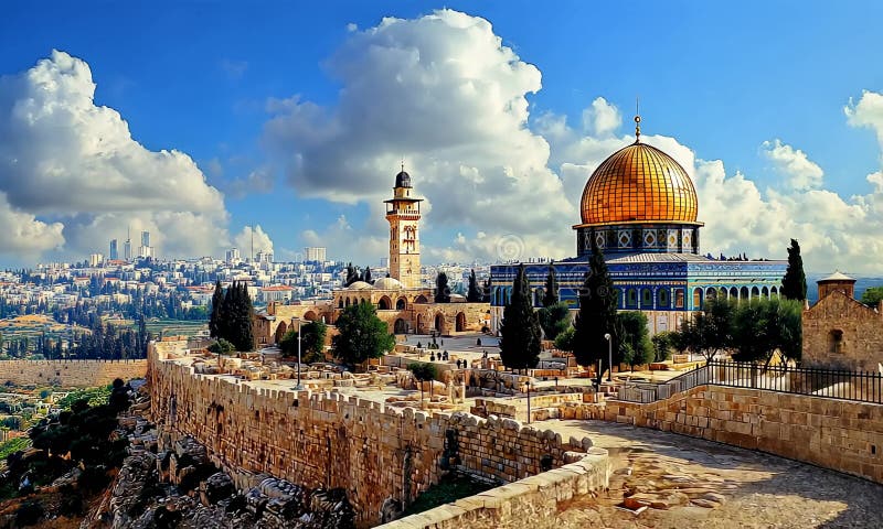 Jerusalem View, Drone Camera Fly Above the City. Time Lapse Stock ...