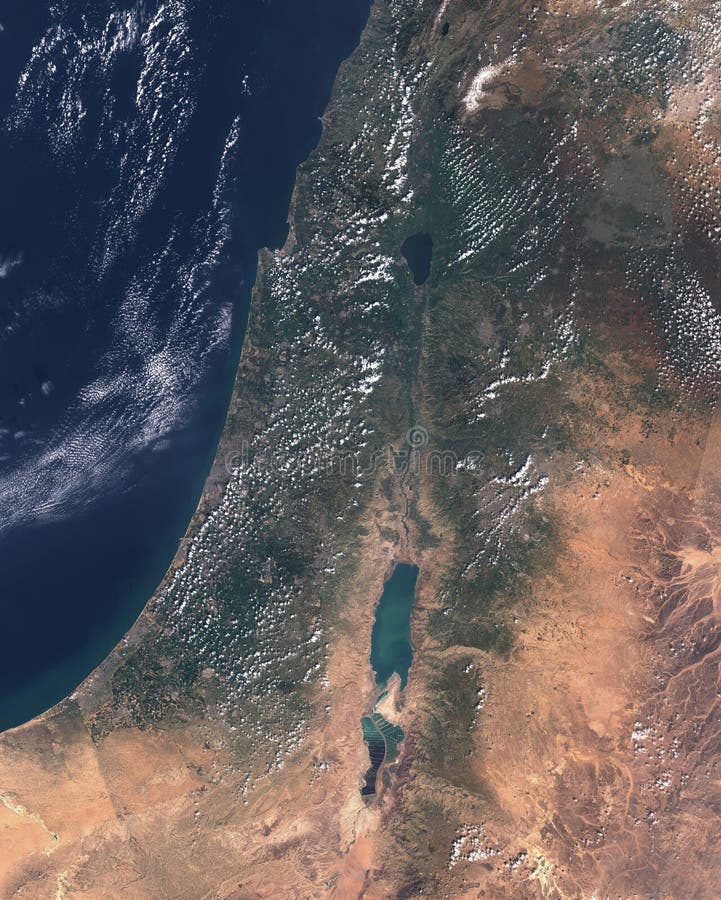 Jerusalem View from Space, the Satellite Image Stock Image - Image of ...