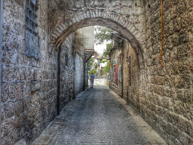 Jerusalem walkway stock image. Image of walkway, oldcity - 62242373