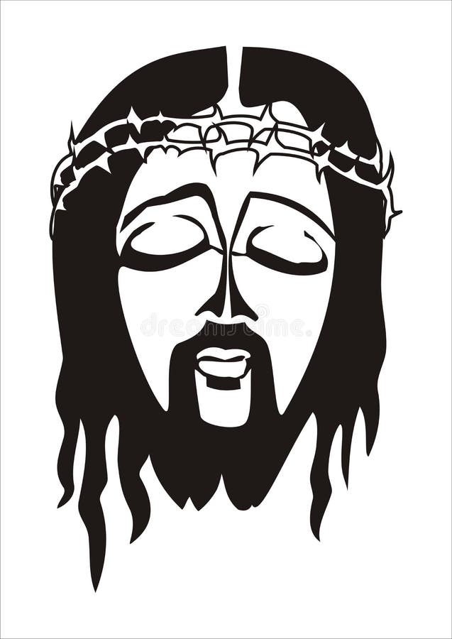 Zentangle Jesus Christ ilustración del vector. Ilustración de ...