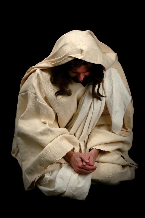 Jesús en rezo imagen de archivo. Imagen de libro, dios - 1876009