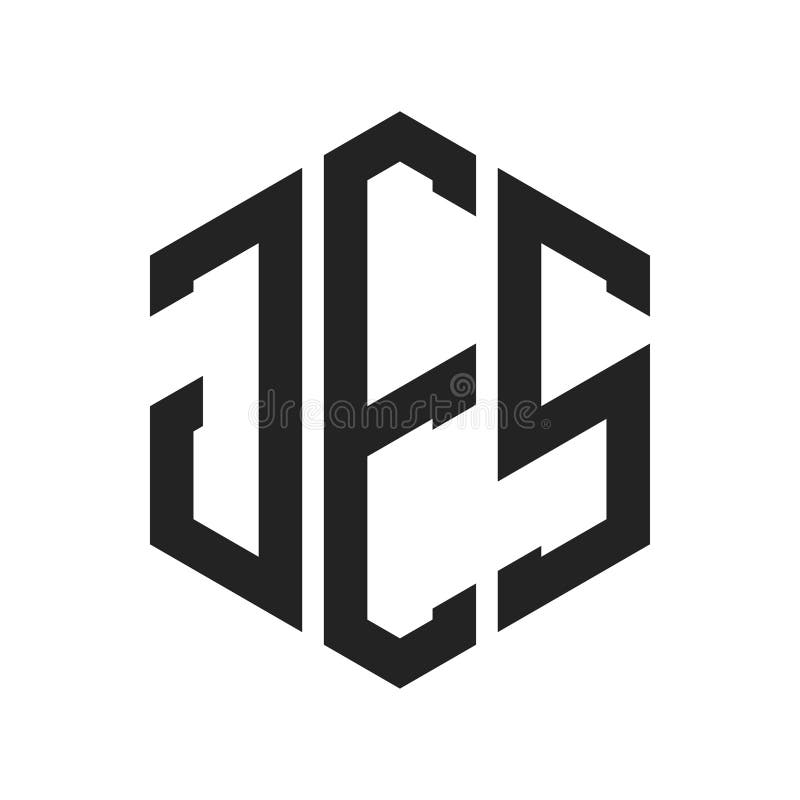 JES Logo Design. Initial Letter JES Monogram Logo Using Hexagon Shape ...