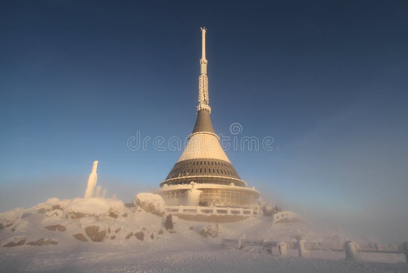 Jested editorial photo. Image of tower, hyperboloid, snow - 22653456