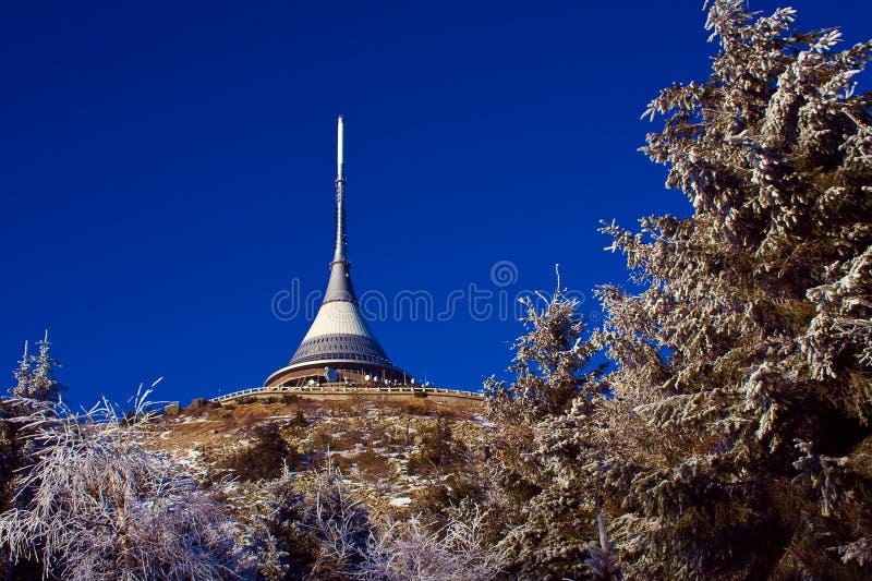 Jested editorial photo. Image of tower, hyperboloid, snow - 22653456