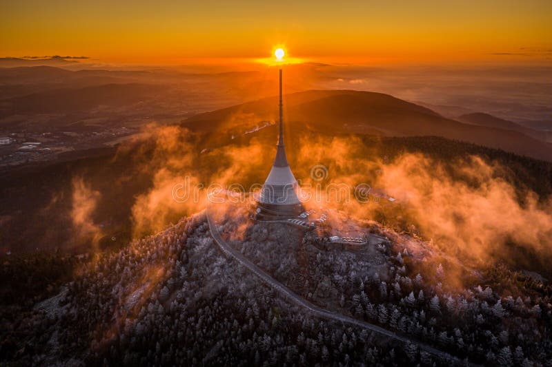 Jested is a Mountain in the North of the Czech Stock Photo - Image of ...