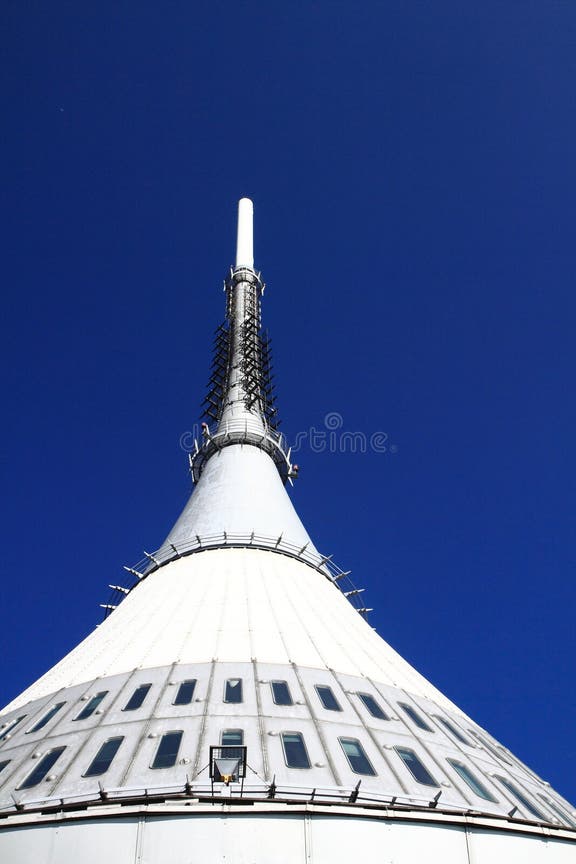 Jested tower and blue sky stock image. Image of signal - 103986559
