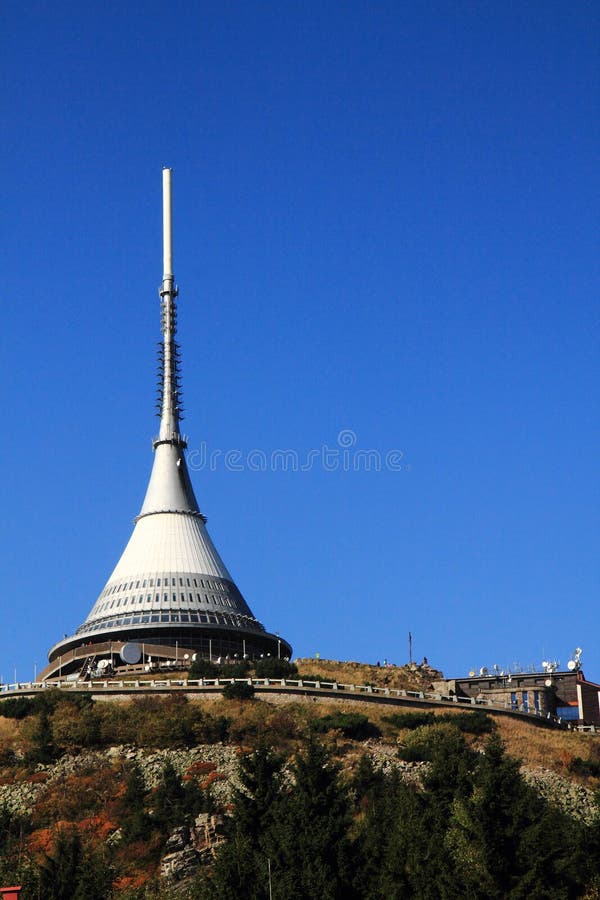 Jested tower and blue sky stock photo. Image of liberec - 103986610