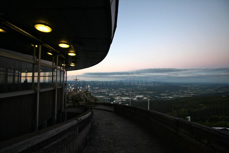 Sunset View from the Hotel Jested in the Czech Republic Editorial Stock ...