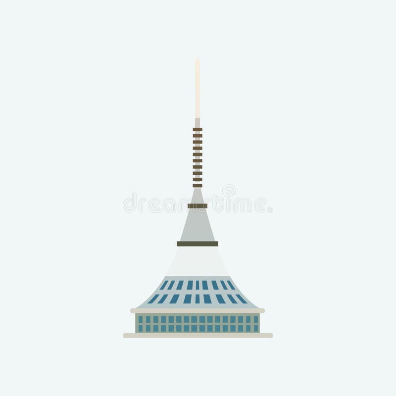 Jested Tower. TV Tower stock vector. Illustration of attraction - 308824832