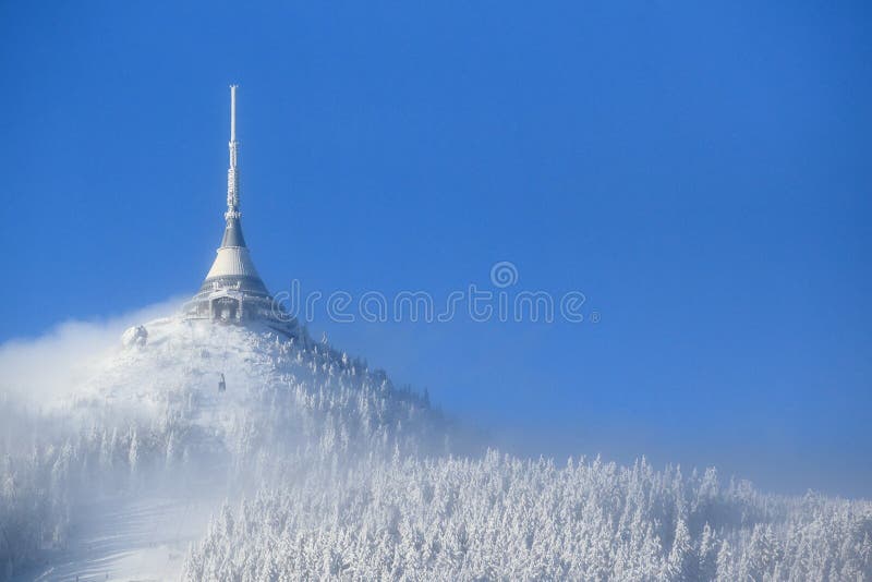 Jested editorial photo. Image of tower, hyperboloid, snow - 22653456