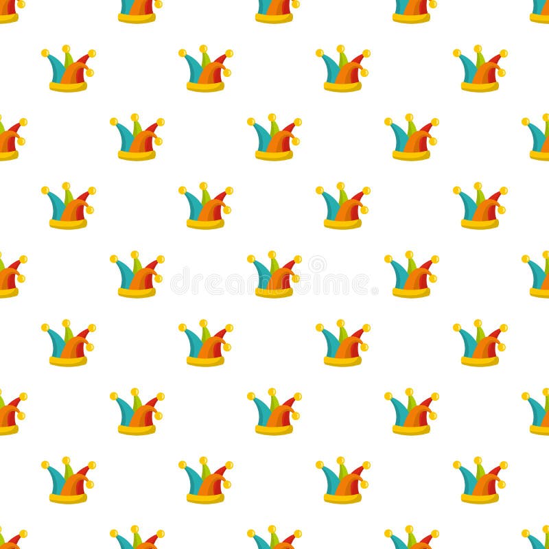 Jester Cap Pattern Seamless Vector Stock Vector - Illustration of flat ...