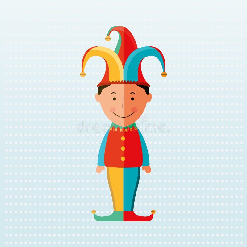 Jester carnival design stock illustration. Illustration of cheerful ...
