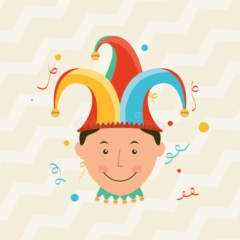 Jester carnival design stock illustration. Illustration of harlequin ...