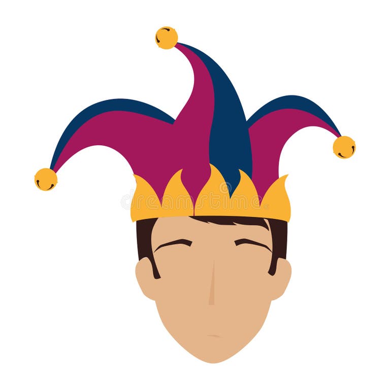 Jester Comic Character Isolated Icon Stock Illustration - Illustration ...
