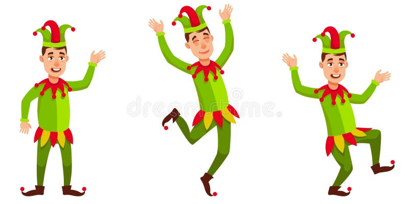 Jester in different poses stock illustration. Illustration of ...