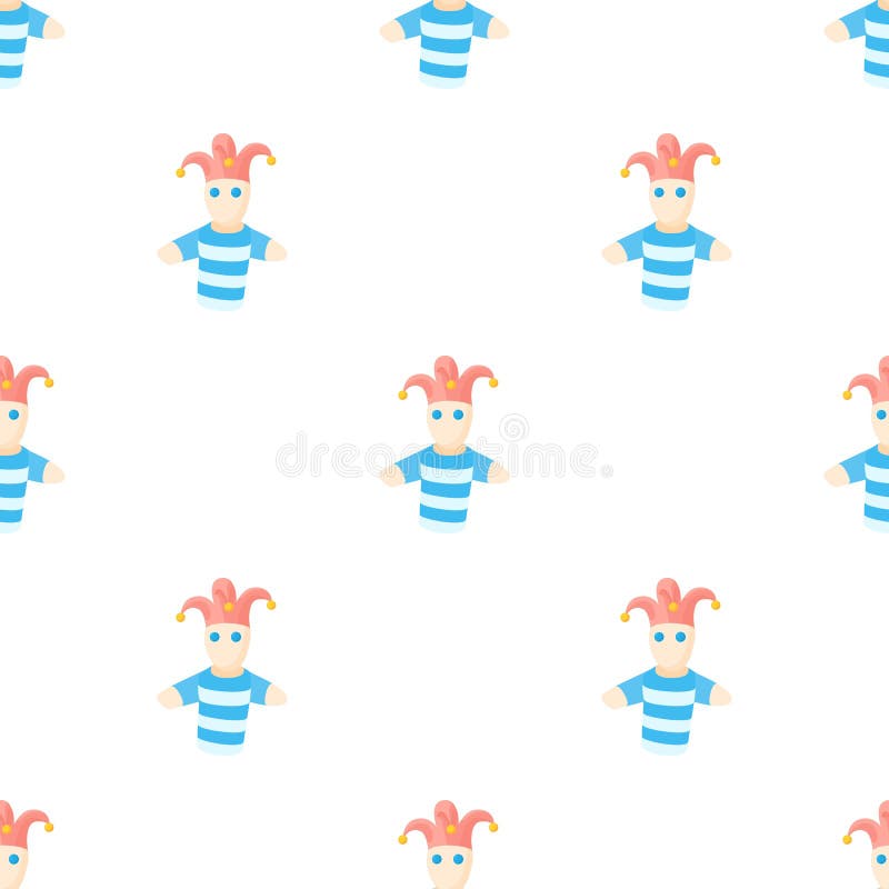 Jester Doll Pattern Seamless Vector Stock Vector - Illustration of ...