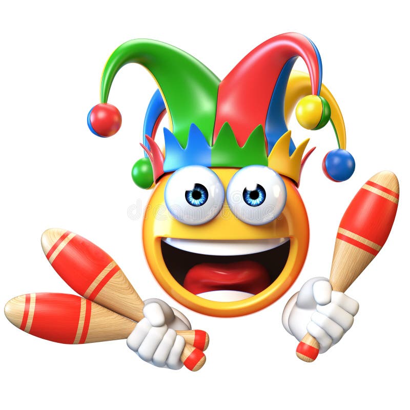 Jester Hat Isolated On White Stock Illustration - Illustration of ...