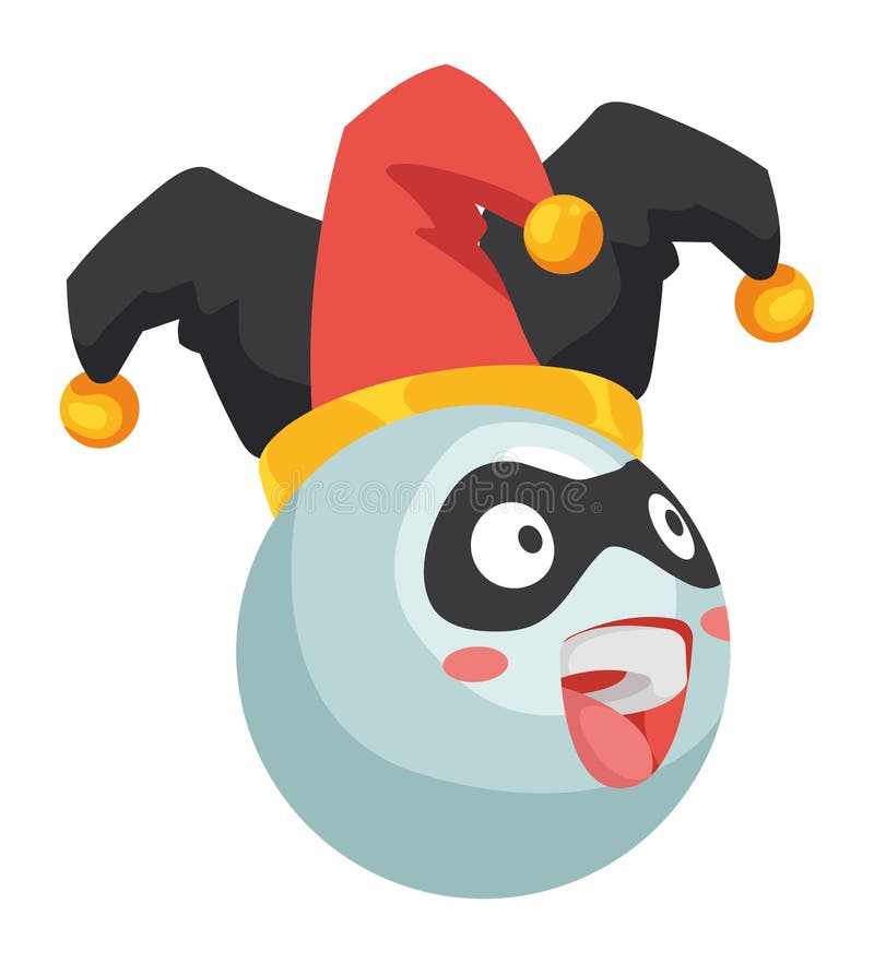 Jester emoticon face stock vector. Illustration of crazy - 267447159