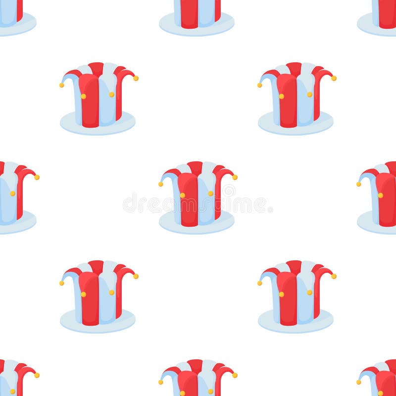 Jester Hat Pattern Seamless Vector Stock Vector - Illustration of ...