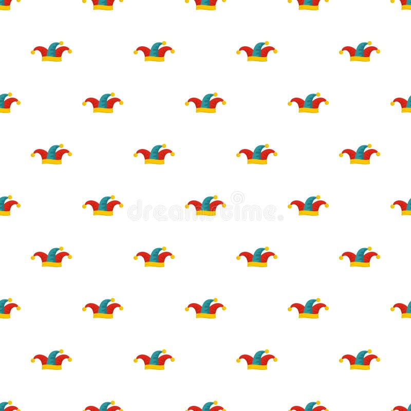 Jester Hat Pattern Seamless Vector Stock Vector - Illustration of ...