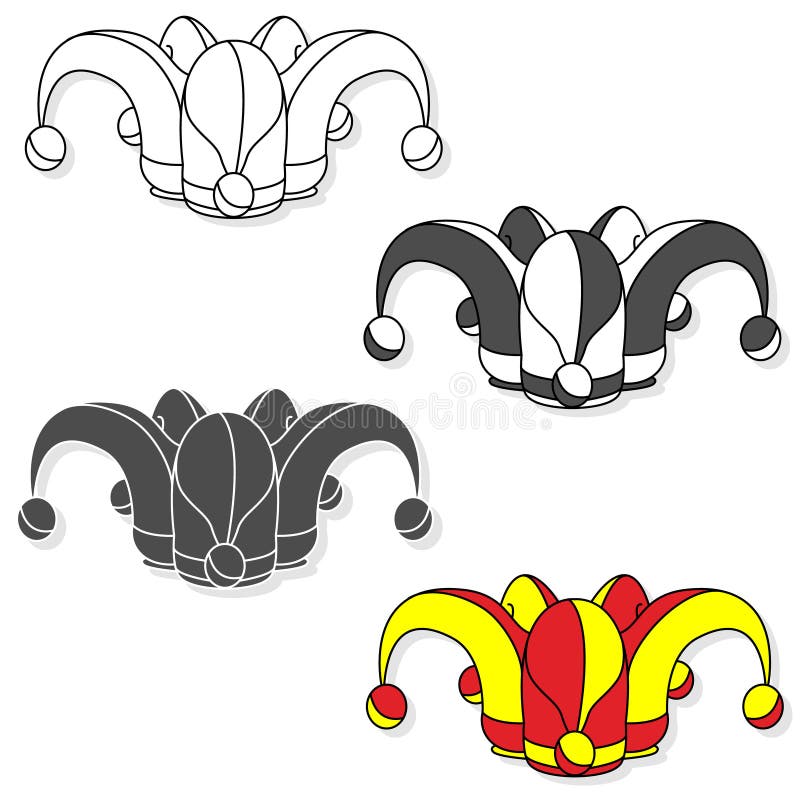 Jester Hat Vector Image Solated on White Background. Hand Made Drawing ...