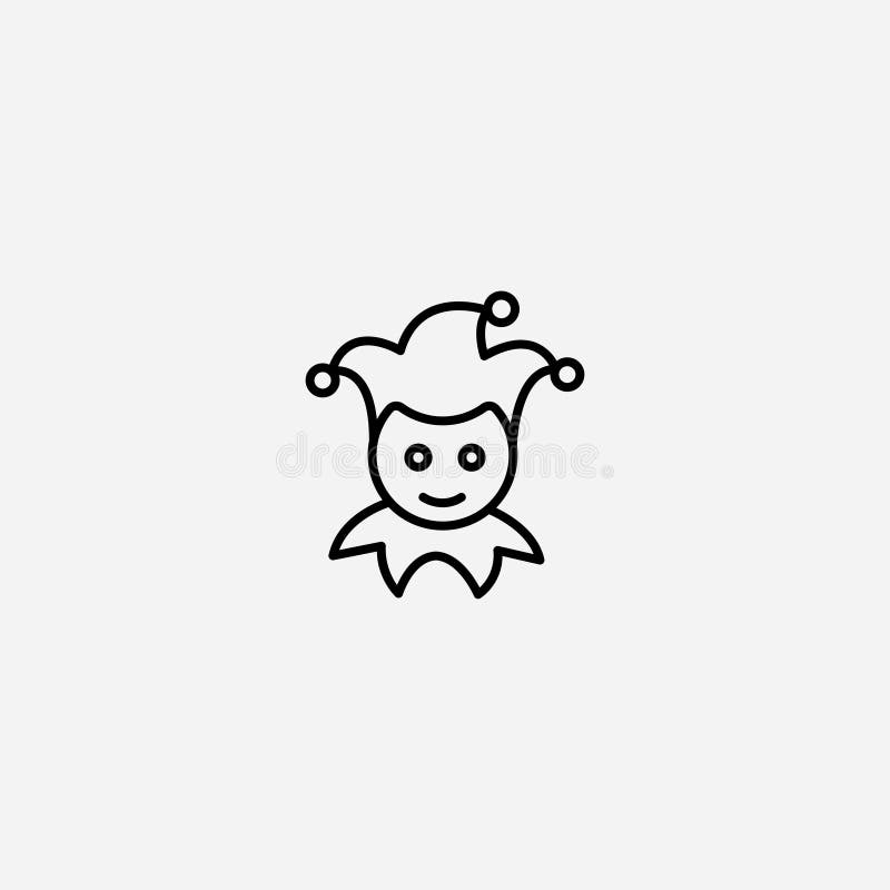 Jester Vector Icon Sign Symbol Stock Vector - Illustration of ...