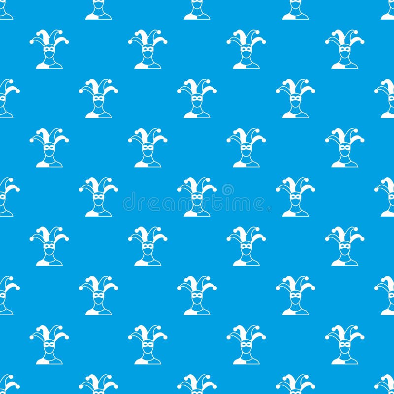 Jester Pattern Seamless Blue Stock Vector - Illustration of comedy ...