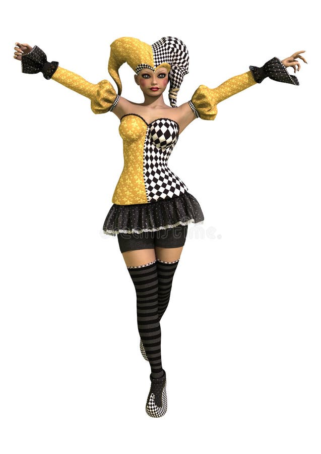 Jester Performer stock illustration. Illustration of woman - 42647680
